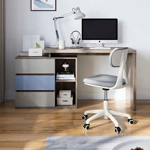 Gray desk and chair set store
